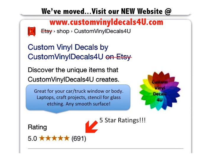 5 Star Reviews!! – CustomVinylDecals4U