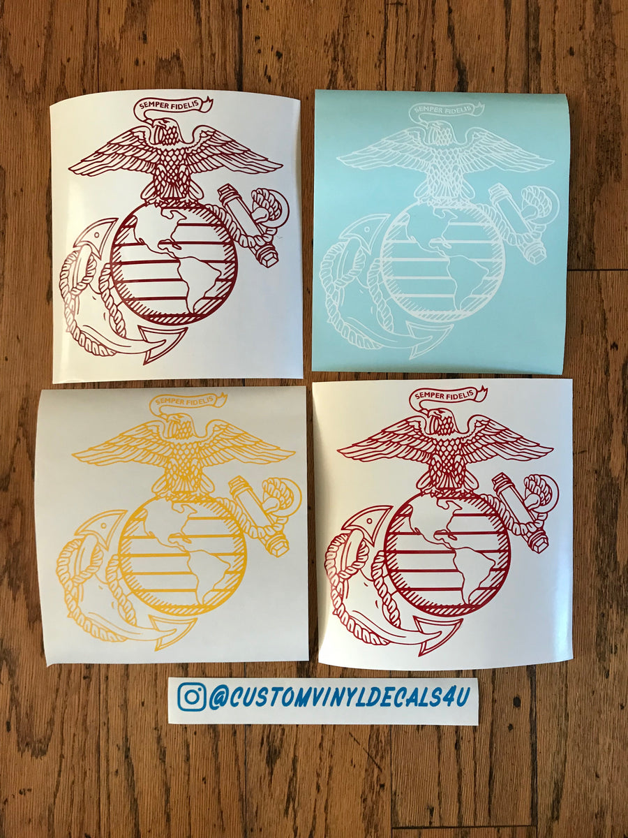Military Decals USMC Navy Army Airforce Coast Guard car truck window ...