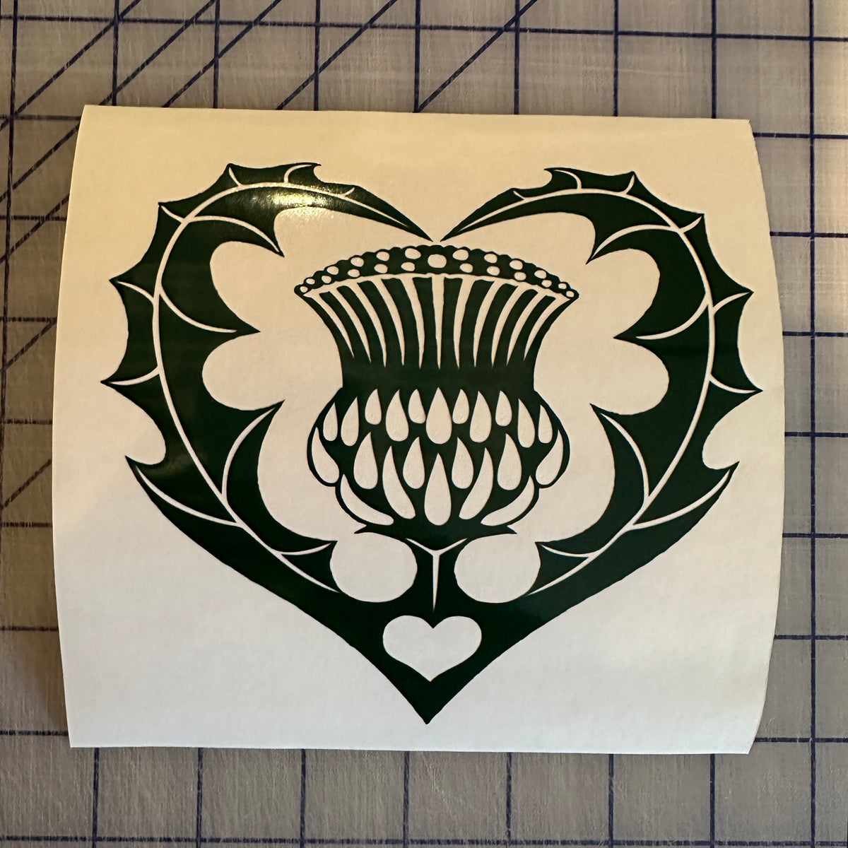 Scottish Heart Thistle Decal Custom Vinyl Car Truck Window Laptop Stic ...