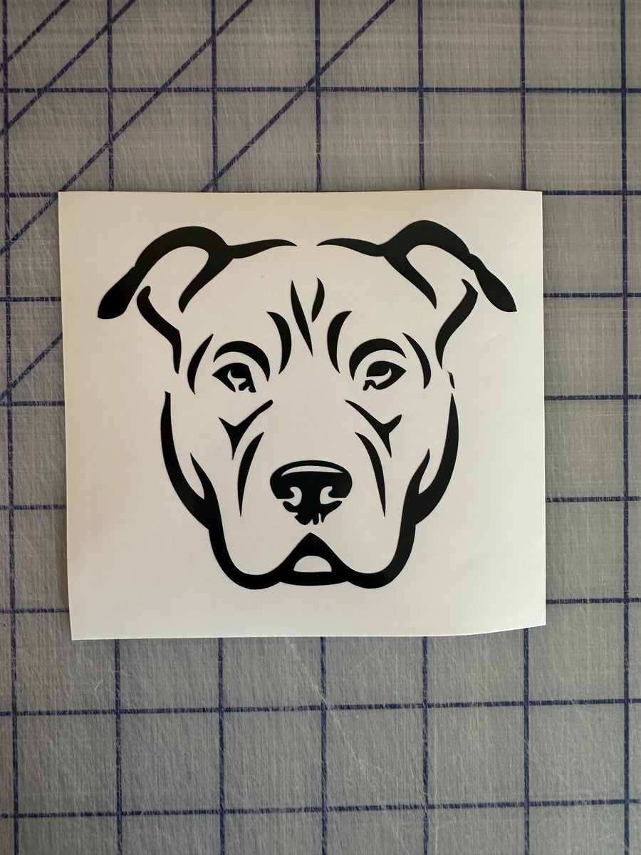 Pit bull Dog Decal Custom Vinyl Car Truck Window Line art Sticker ...
