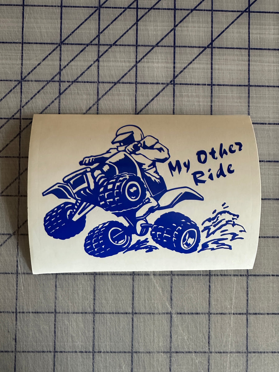 Quad Four Wheeler decal custom vinyl car truck window sticker ...