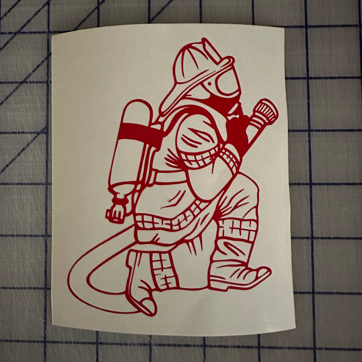 Fireman Decal Custom Vinyl car truck window fire fighter sticker ...