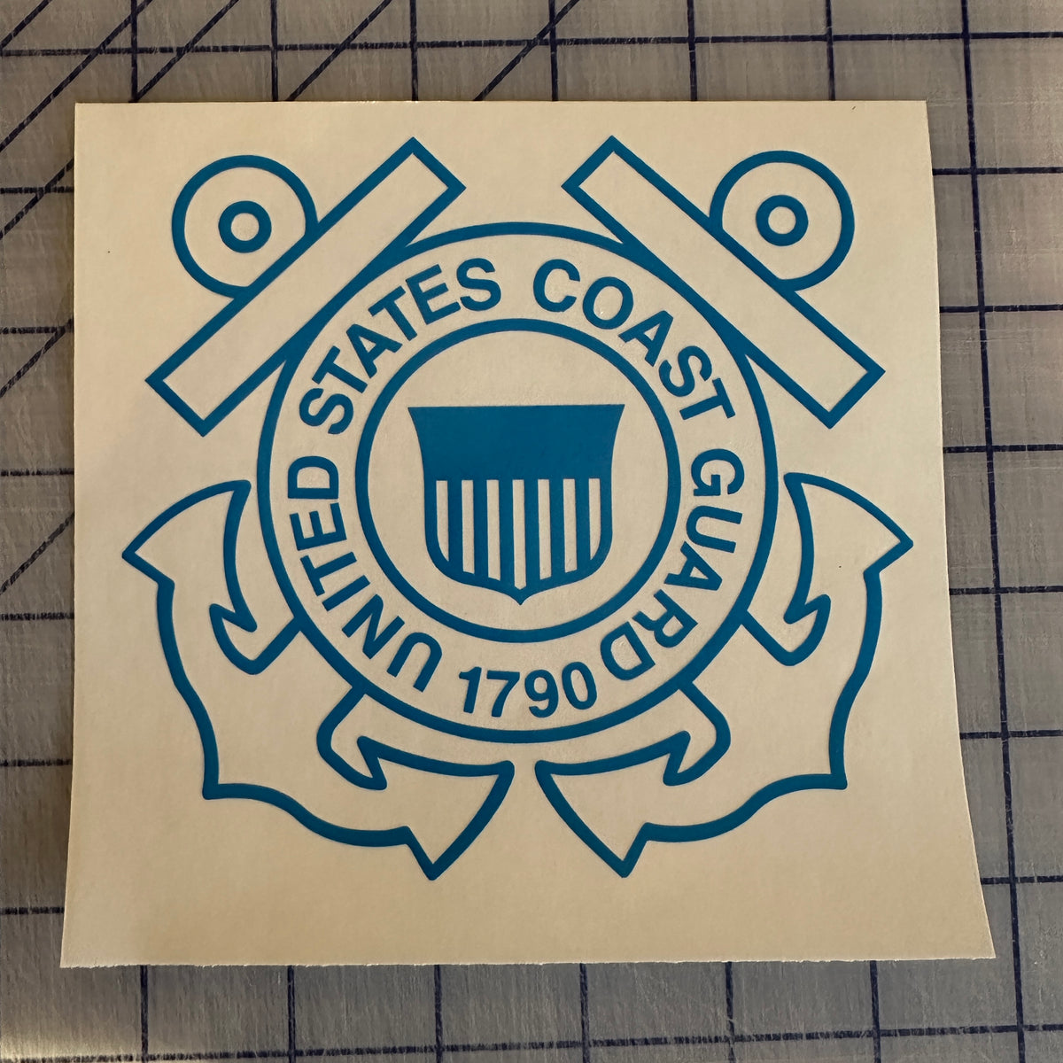 US Coast Guard decal Custom Vinyl car truck window Proud Dad Mom Paren ...