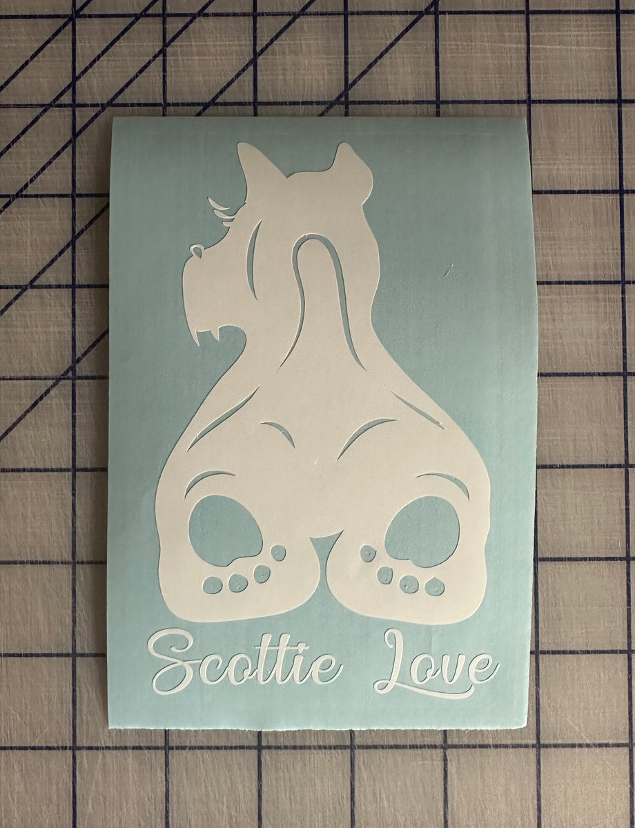 Scottie Love Decal Custom Vinyl Car Truck Window Laptop Scottish Terri ...