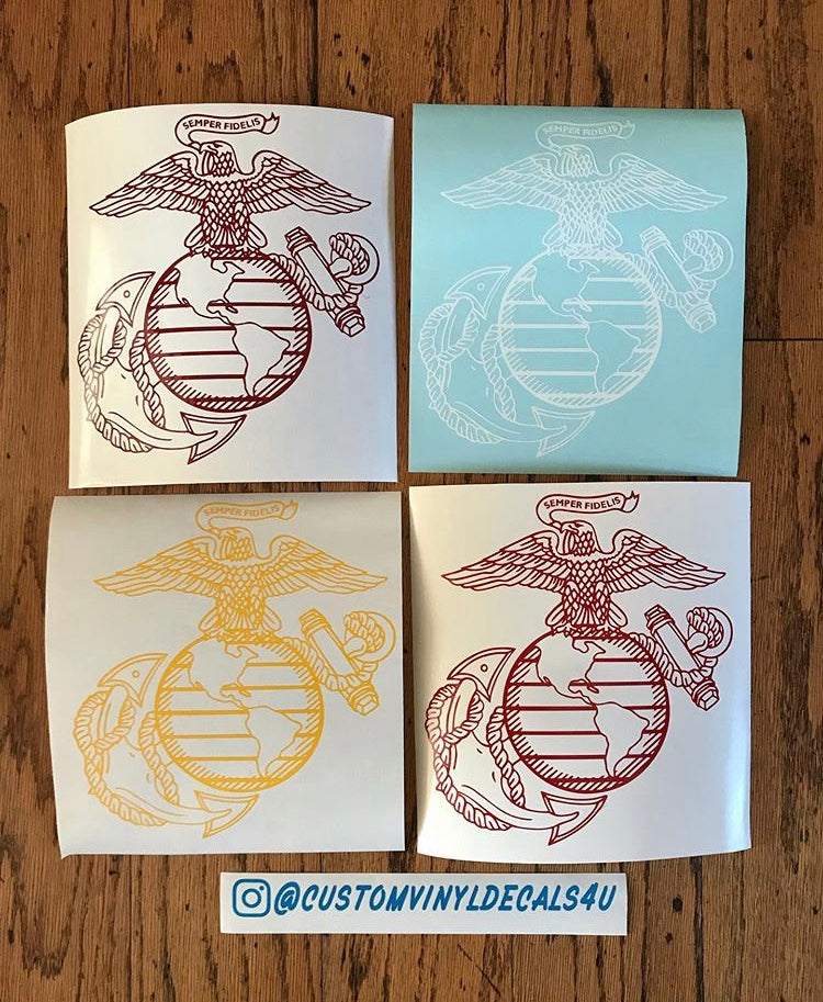USMC EGA decal USMC car decal Marine decal Custom Vinyl Decal Diecut ...