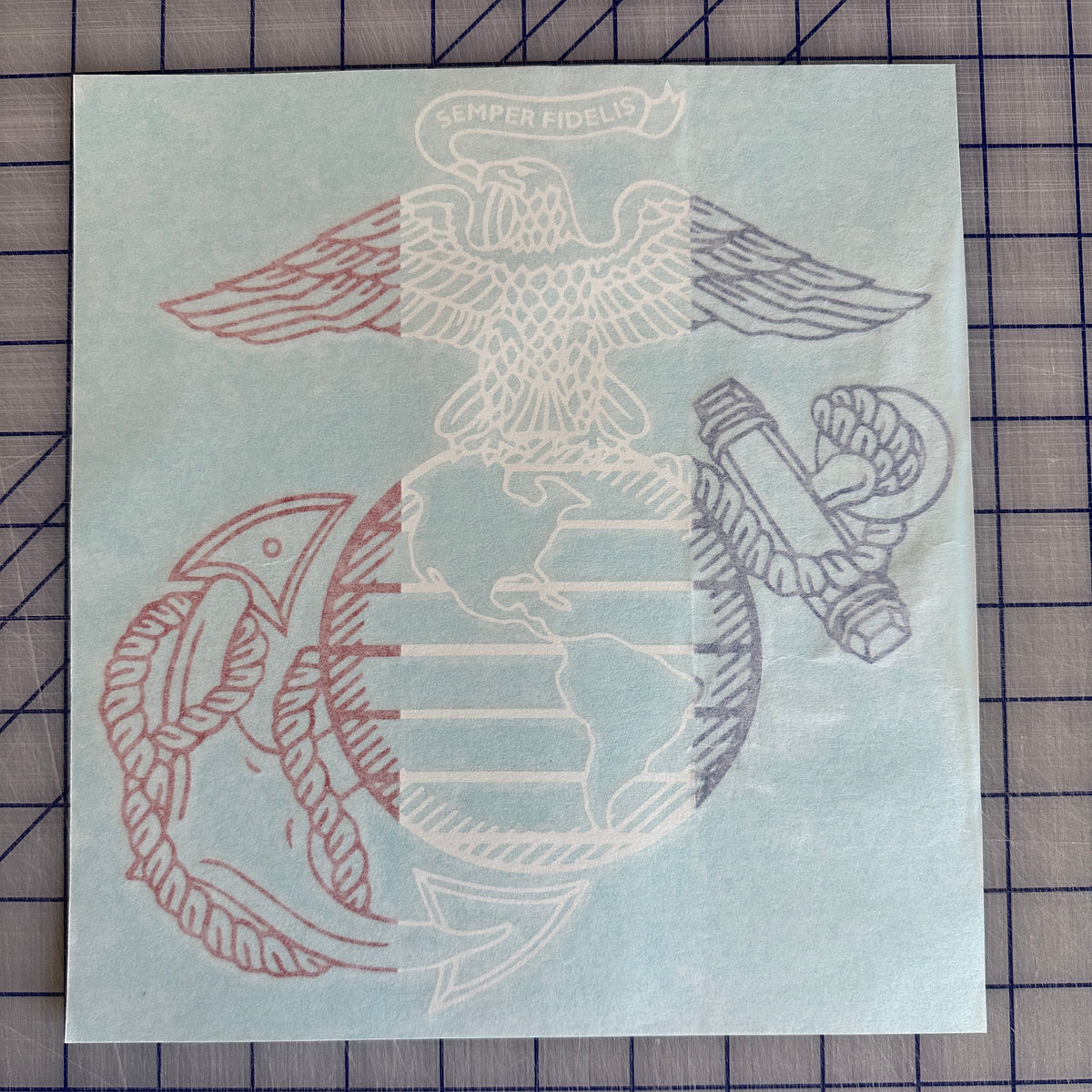 USMC EGA Red White Blue decal USMC car decal Marine decal Custom Vinyl ...