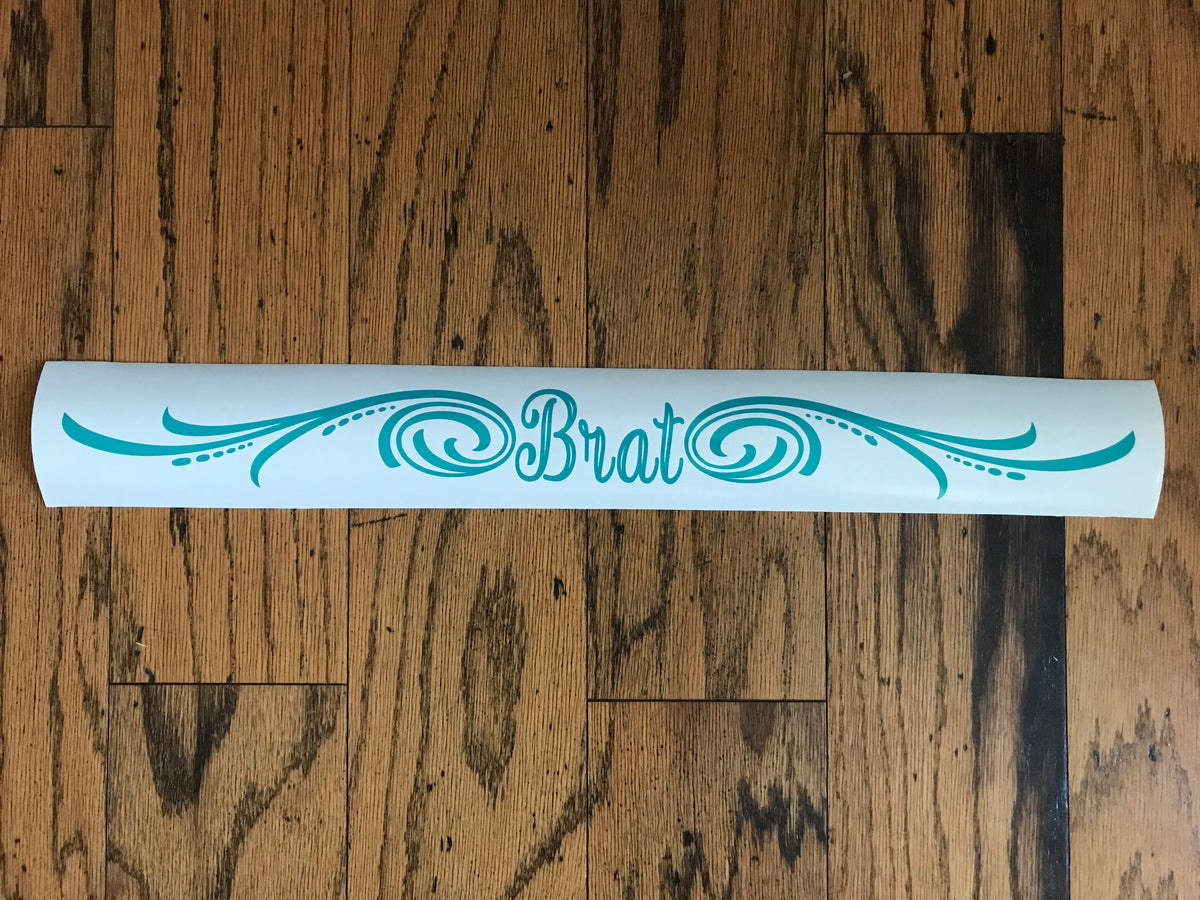 Brat Windshield Banner Decal – CustomVinylDecals4U