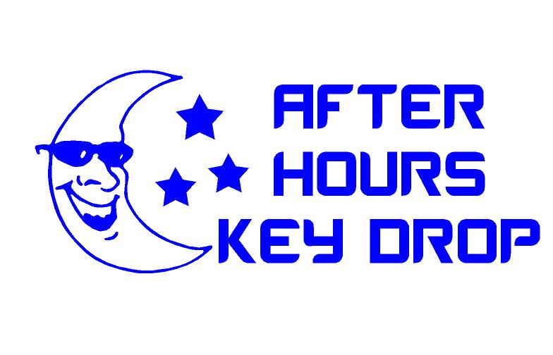 After Hours Key Drop Sign Decal Custom Vinyl Auto Business sign sticke ...