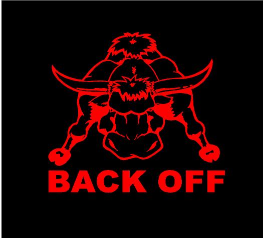 Back Off Bull Tailgater Decal Custom Vinyl Car window sticker ...
