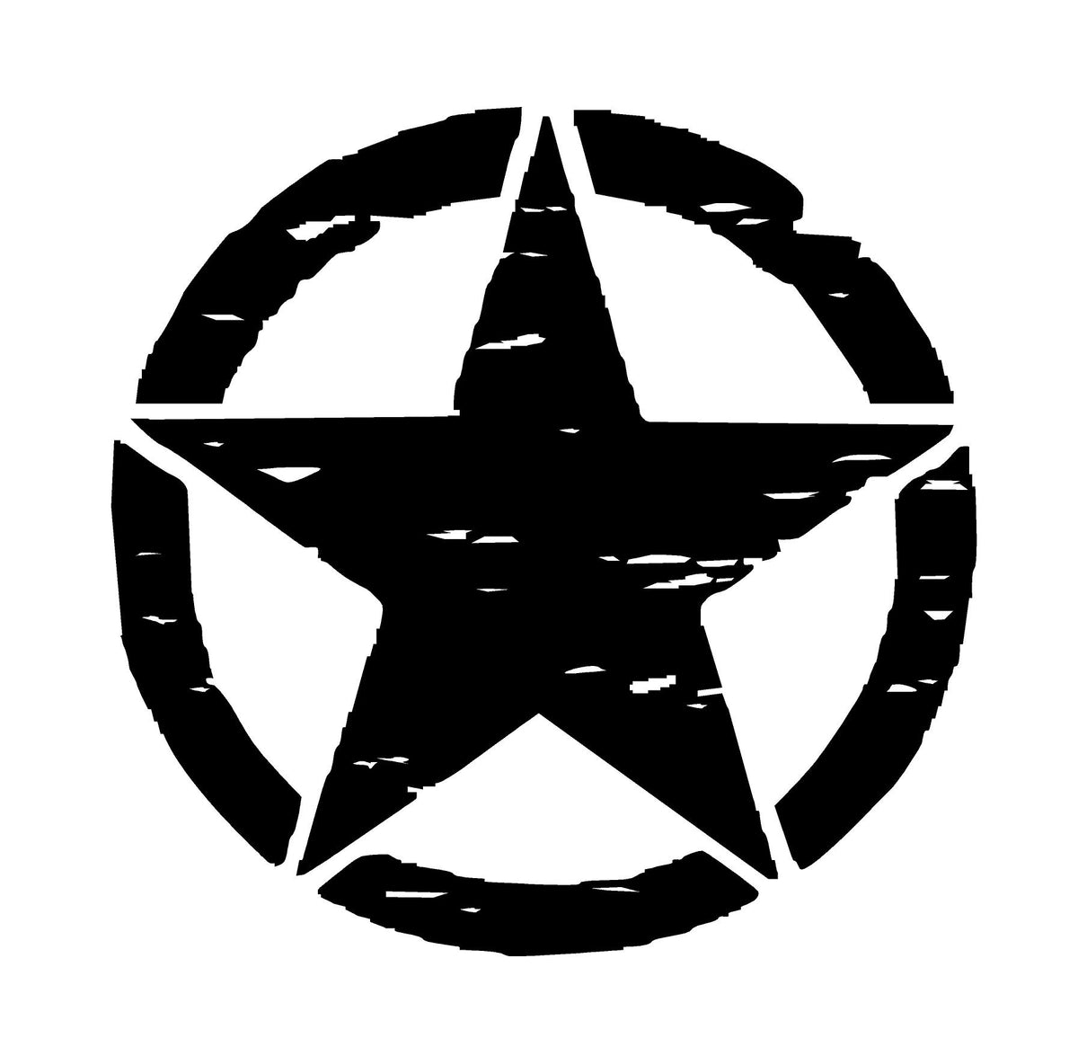 Distressed Star Hood Decal Custom Vinyl Jeep car Truck Sticker ...
