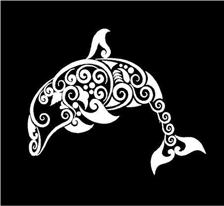 Dolphin Decal Custom Vinyl car truck window Intricate Sticker ...