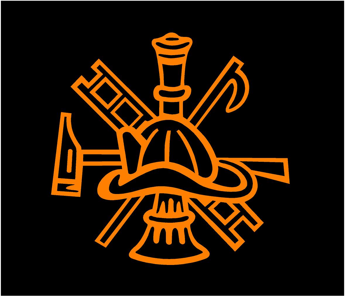 Fireman Symbol Decal Custom Vinyl car truck window fire fighter sticke ...