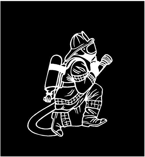 Fireman Decal Custom Vinyl car truck window fire fighter sticker ...