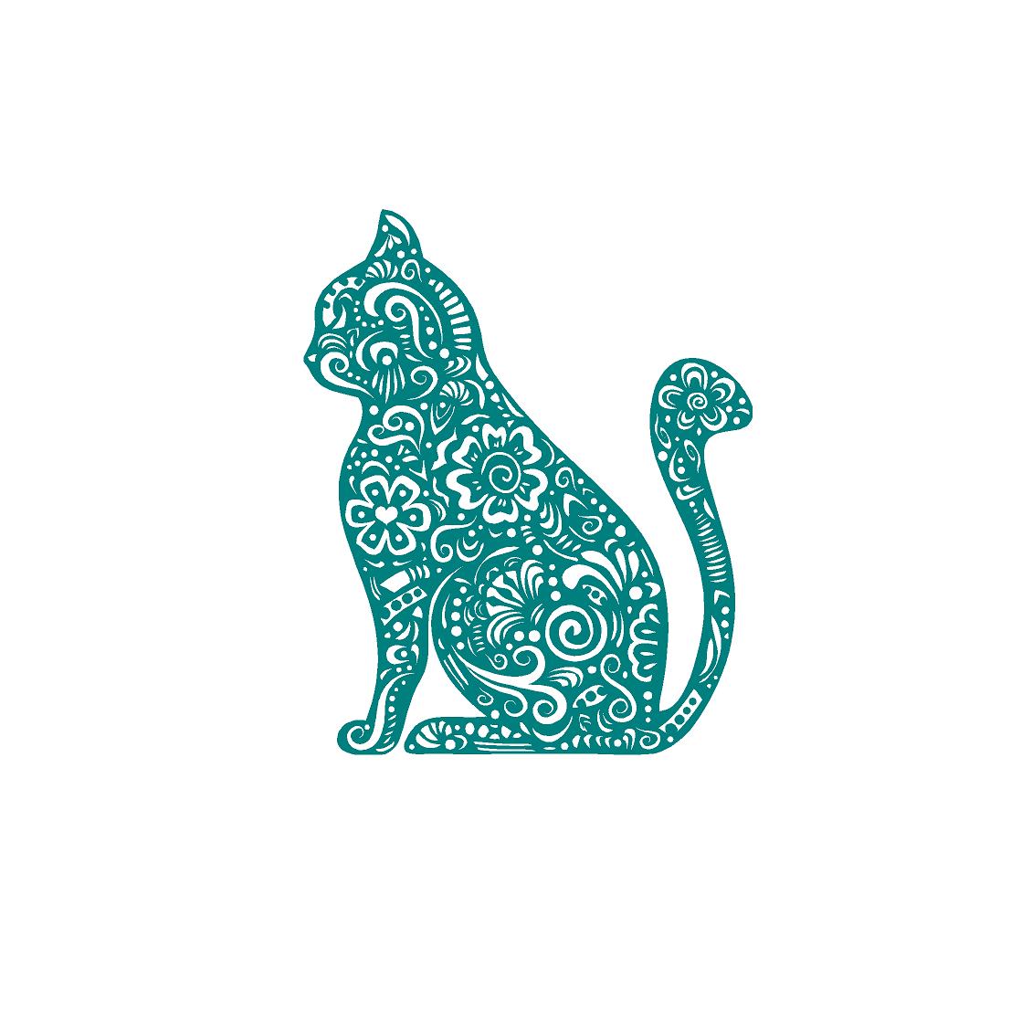 Henna Cat Kitty Fancy Decal Custom Vinyl Laptop Car Window Sticker ...
