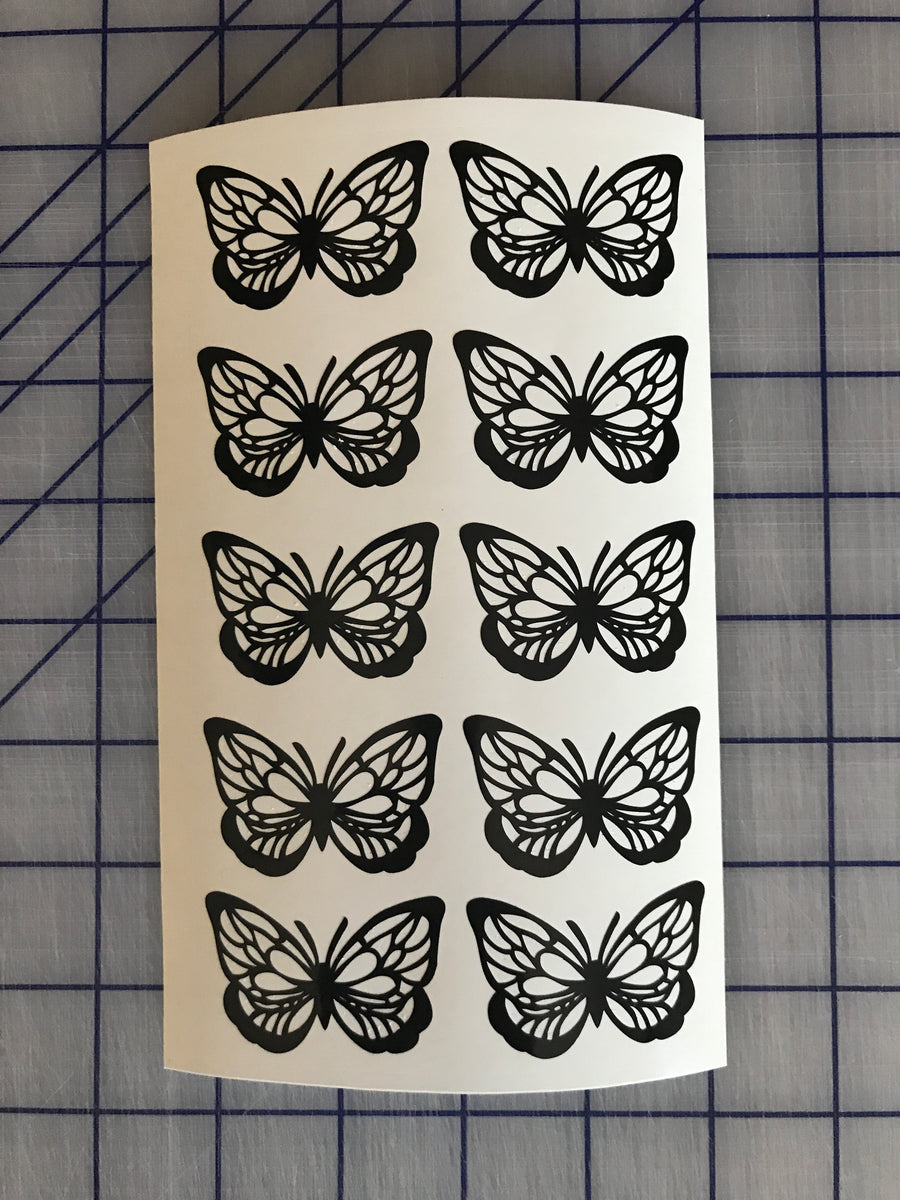 Butterfly Decals Custom Vinly Decals Craft Project Stickers Set of 10 ...