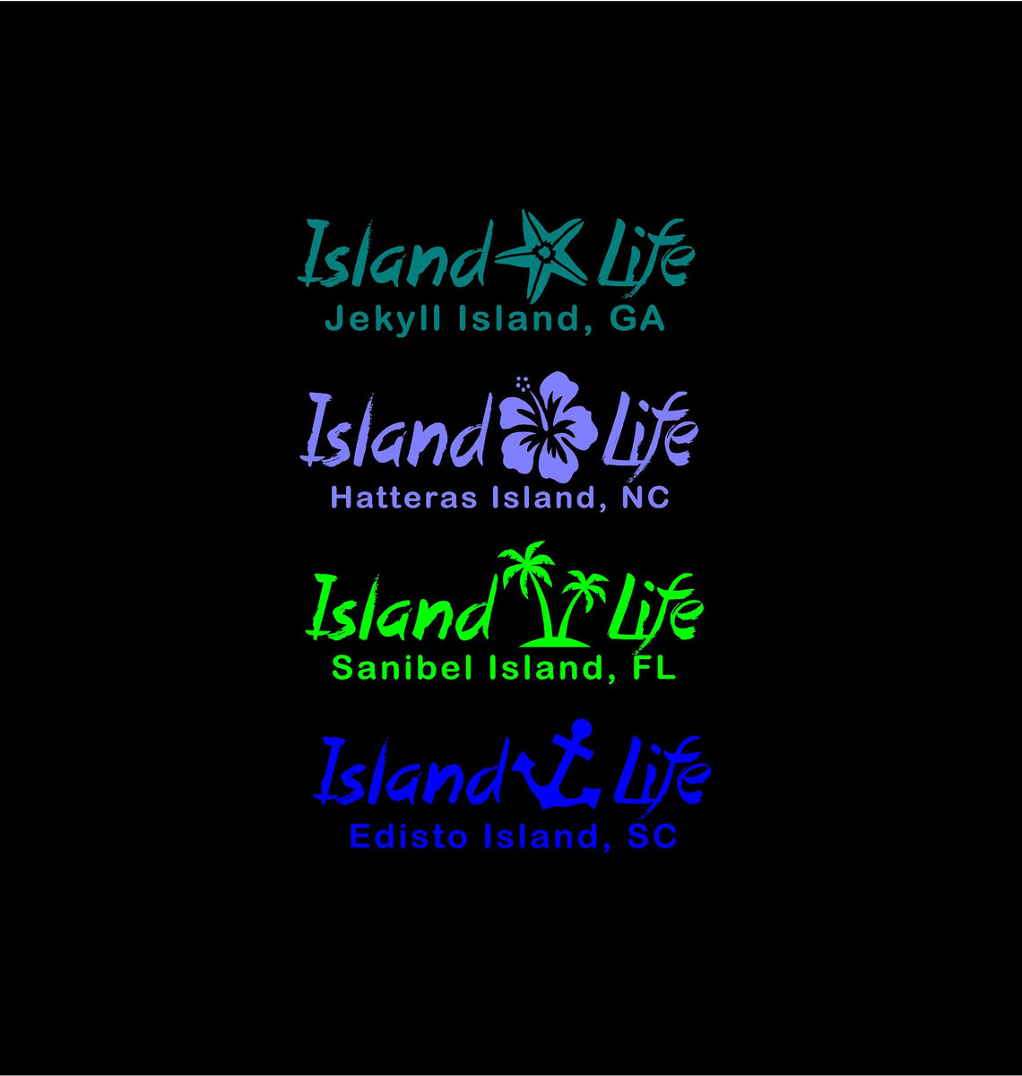 Island Life Decal Customizable Car Truck window vinyl bumper Sticker ...