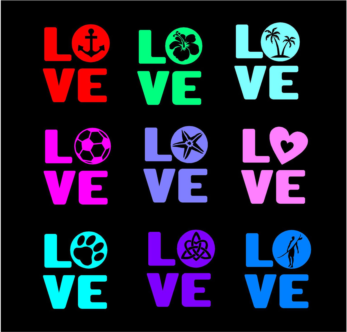 Love decal custom vinyl car truck window bumper sticker ...