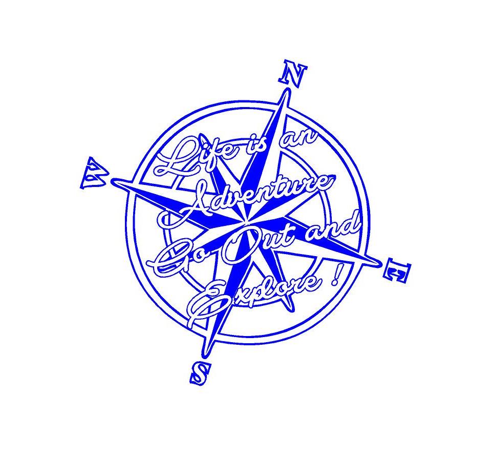 Life is an Adventure Compass Decal Go Out and Explore Custom Vinyl Sti ...