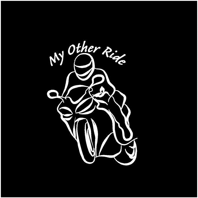 My Other Ride Motorcycle Decal Custom Vinyl Car Truck Window Street Bi ...