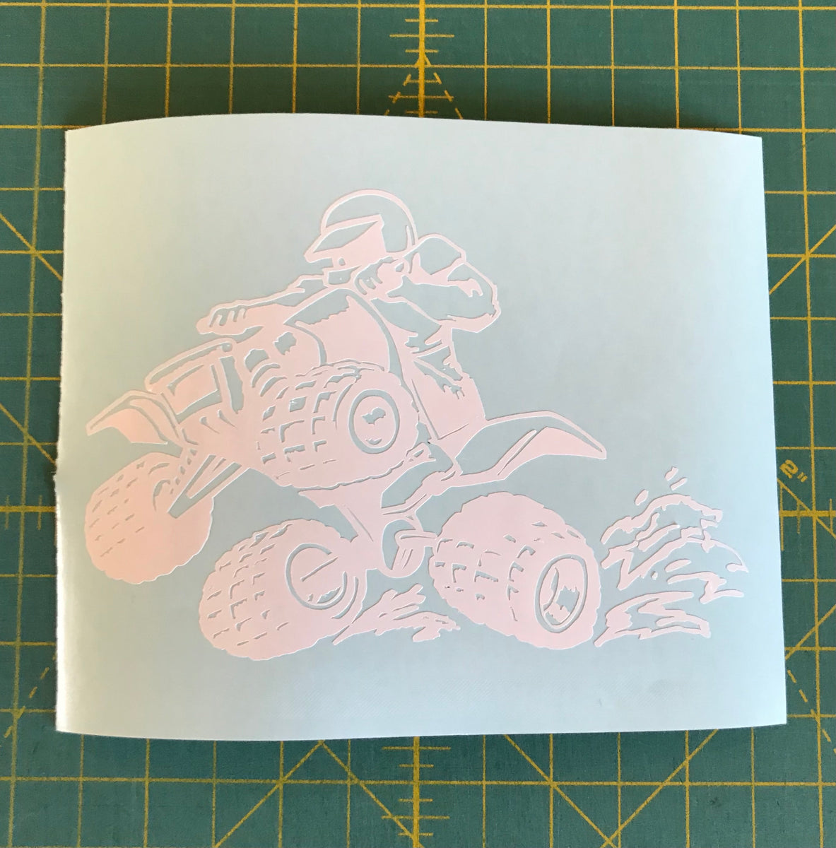 Quad Four Wheeler decal custom vinyl car truck window sticker ...