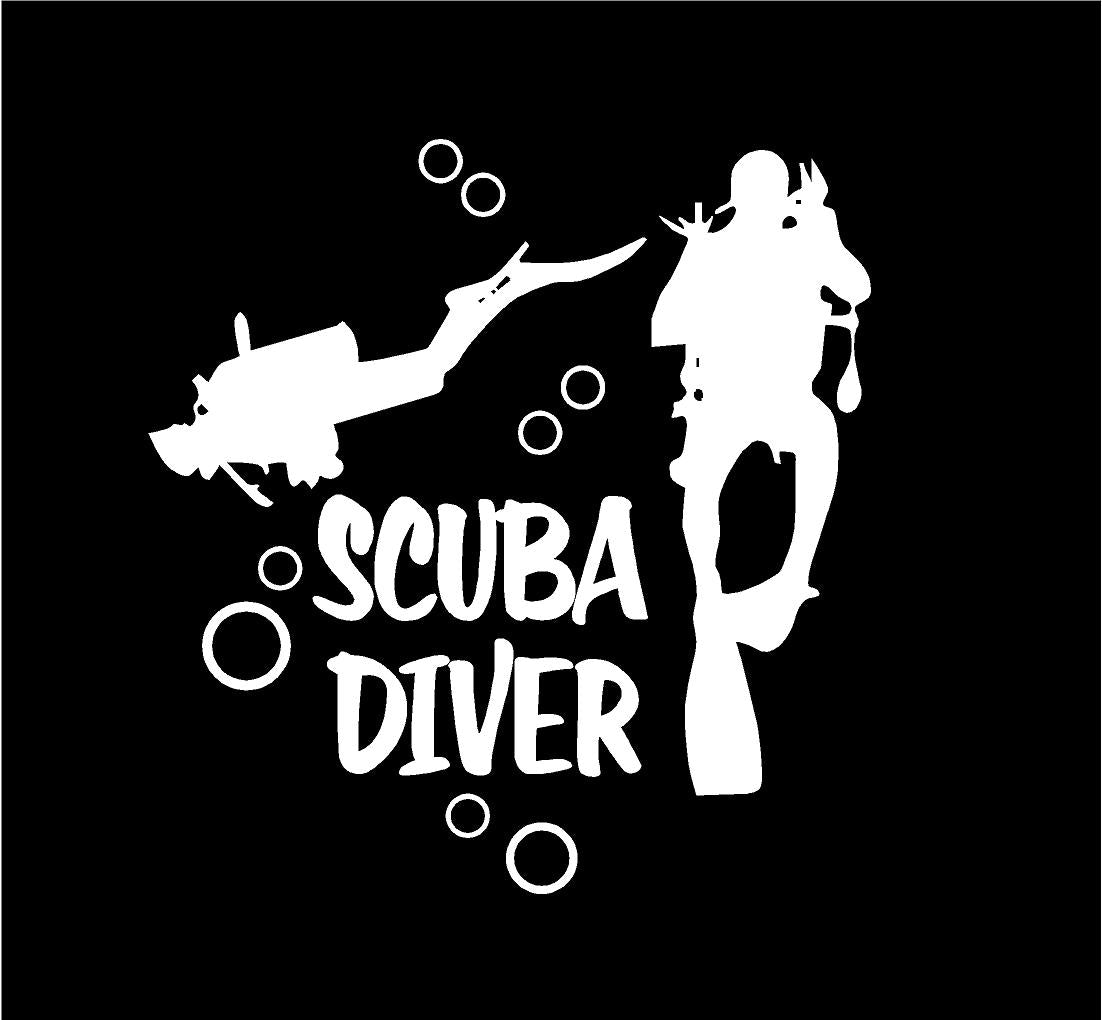 Scuba Diver Decal Custom Vinyl Car Truck Window Sticker ...