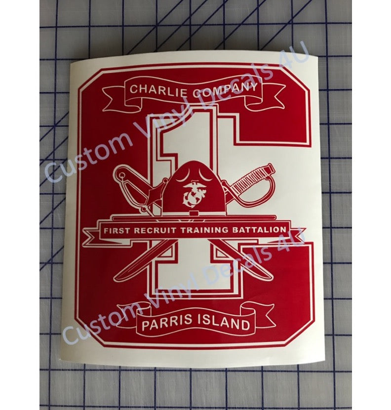 USMC Charlie Company Parris Island 1st Recruit Training Battalion Deca ...