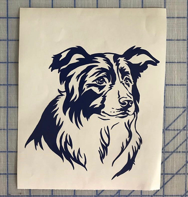 Border Collie Dog Decal Custom Vinyl Car Truck Window Sticker ...
