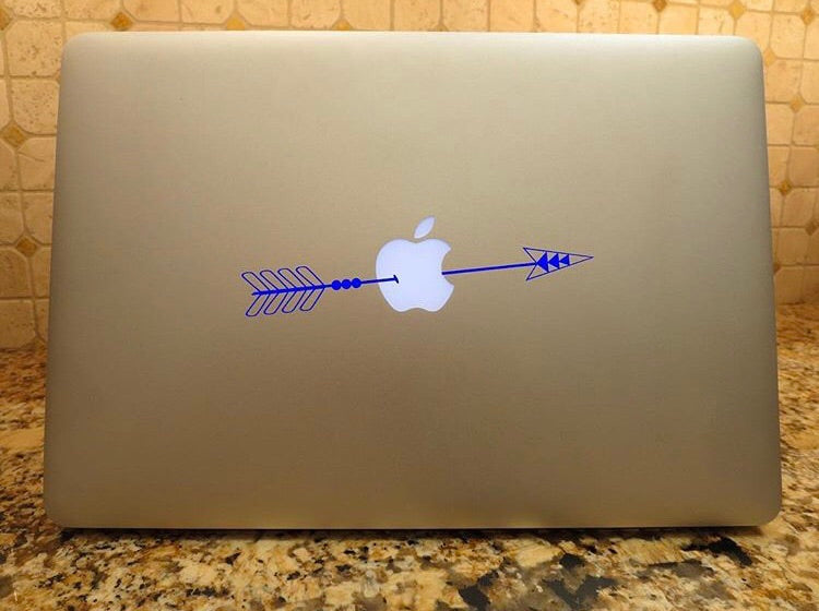 Boho Arrow Thru Apple Decal Custom vinyl mac laptop sticker ...