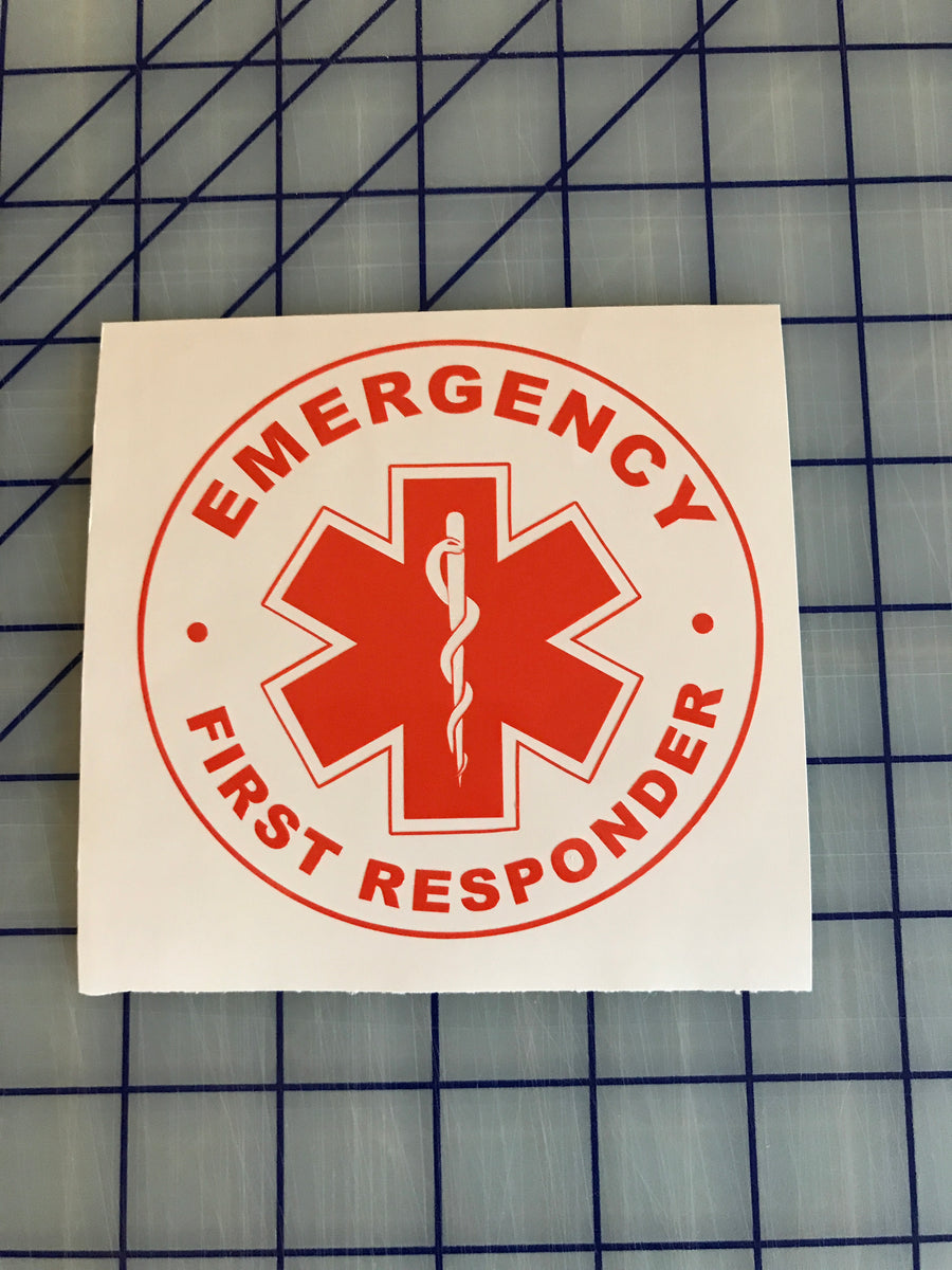 First Responder Emergency Decal Custom Vinyl Car Truck Window Laptop S ...