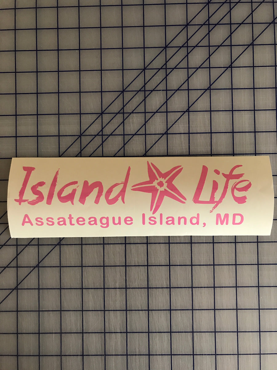 Island Life Decal Customizable Car Truck window vinyl bumper Sticker ...