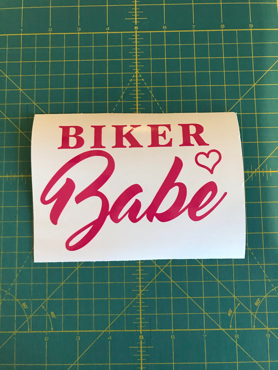 Biker Babe Biker Chick decal custom vinyl car window sticker ...