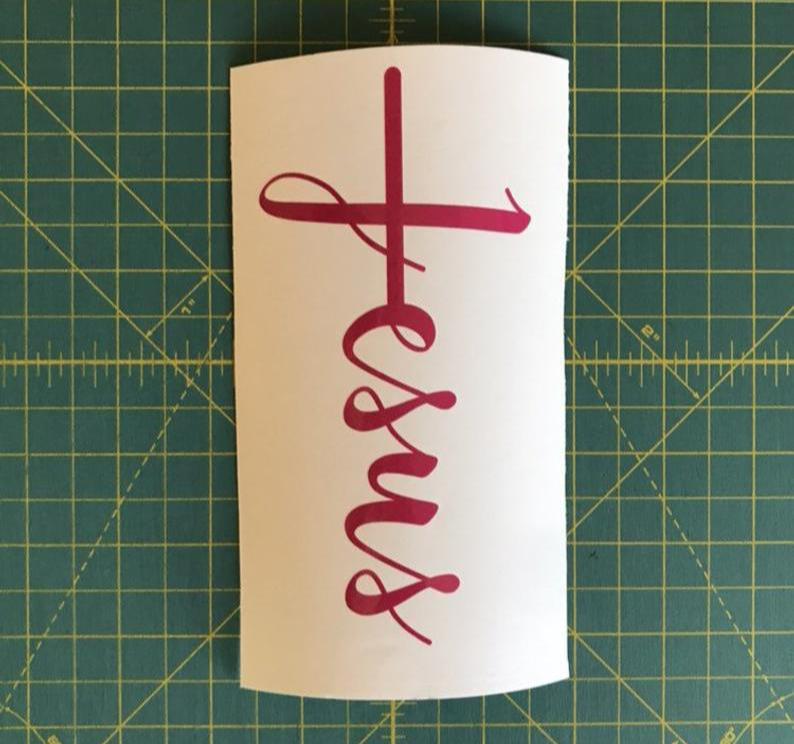 Jesus Cross Religious decal car truck window religion bumper sticker ...