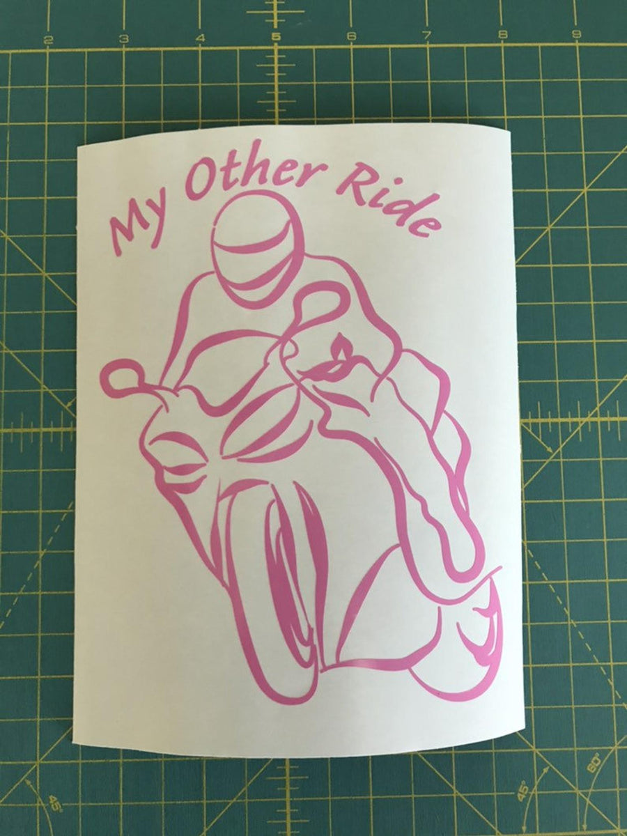 My Other Ride Motorcycle Decal Custom Vinyl Car Truck Window Street Bi ...