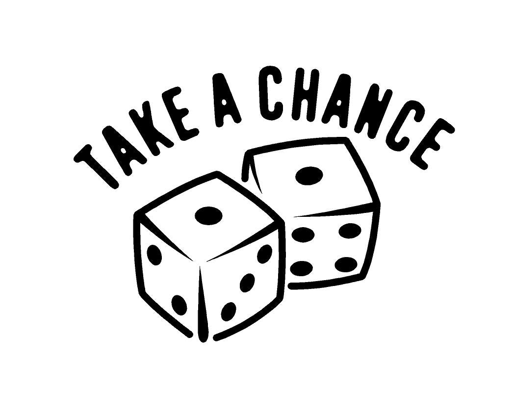 Take a Chance Dice Decal Custom Vinyl car truck window casino sticker ...